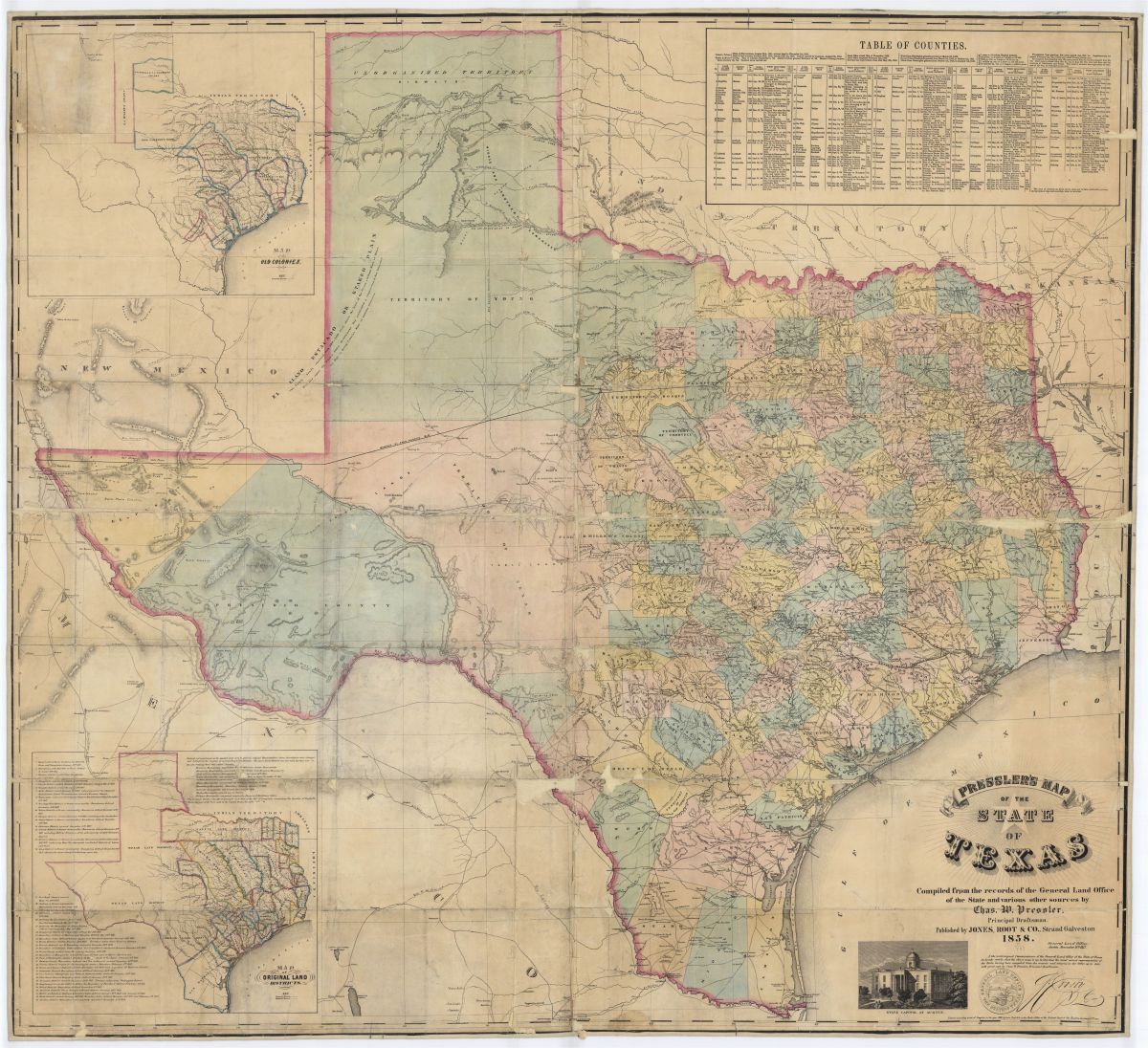Colony Texas Map Vintage Texas Map A R T In 2019 Vintage Maps Texas ...