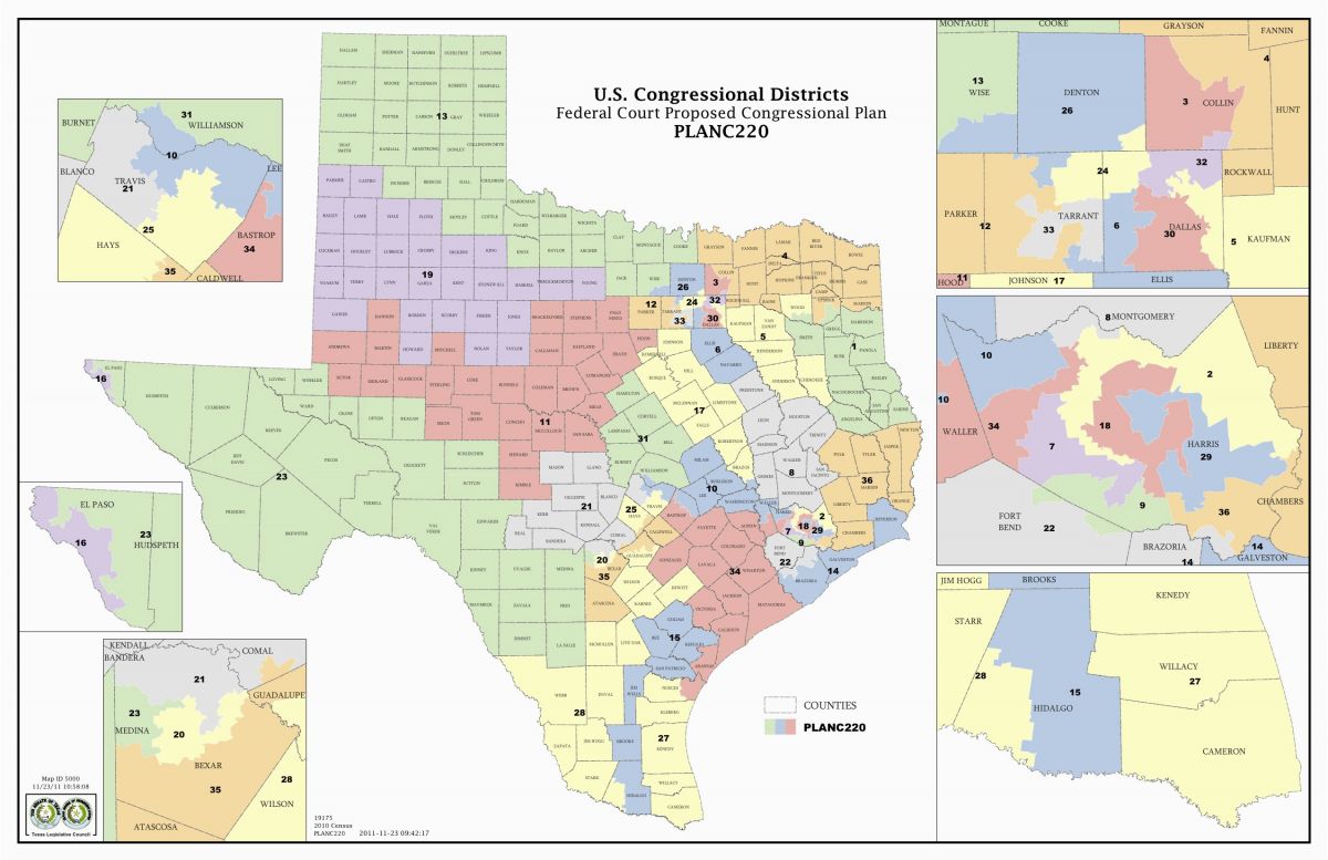 Texas Rrc District Map Map Of Texas Congressional Districts Business ...
