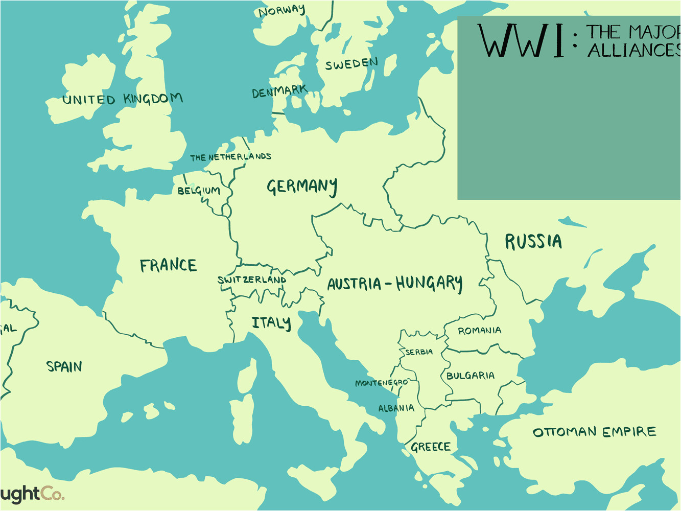 1914 WWI Europe Map 1914 WWI Europe Map